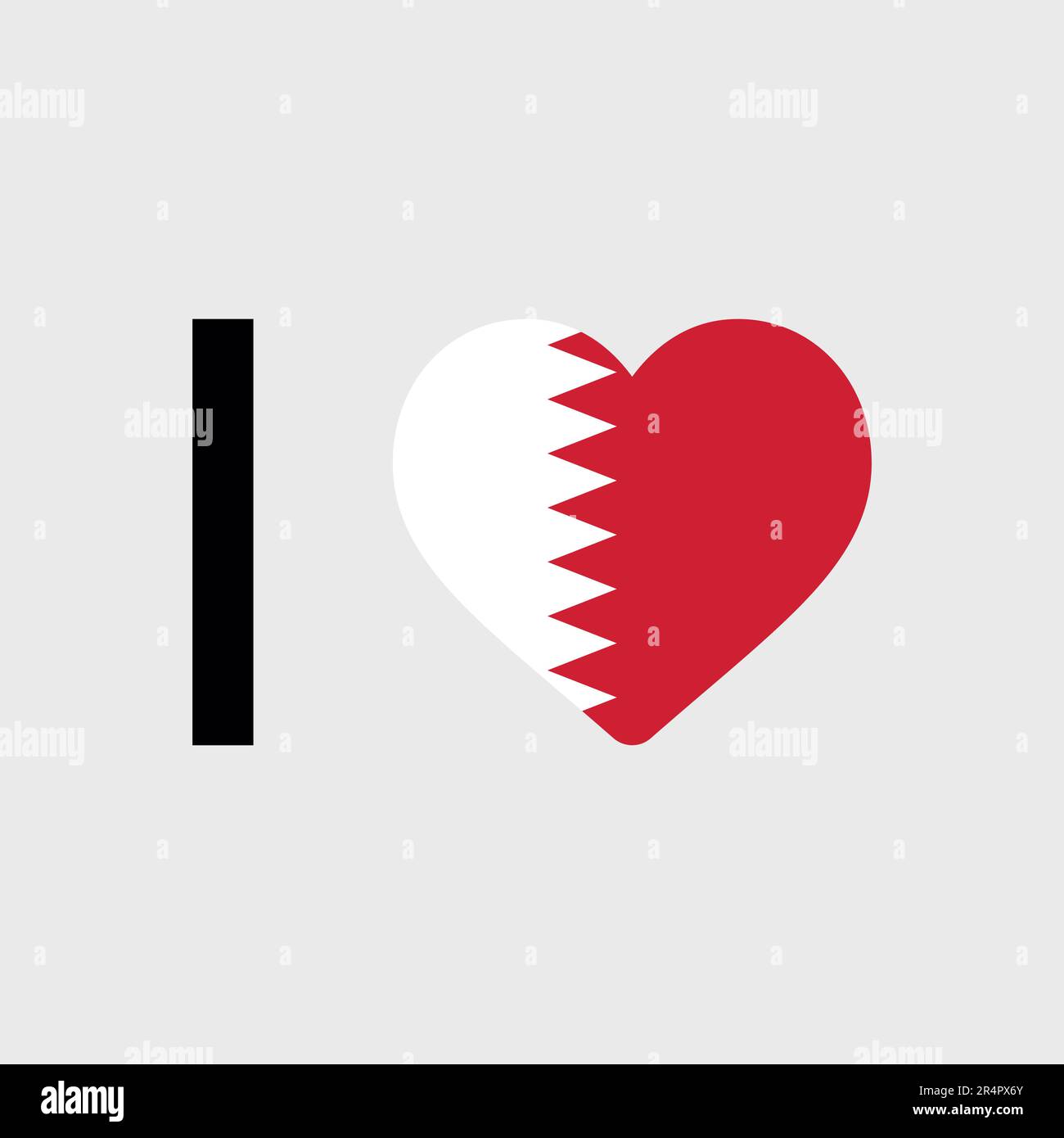 I love Bahrain country flag vector icon illustration Stock Vector Image ...