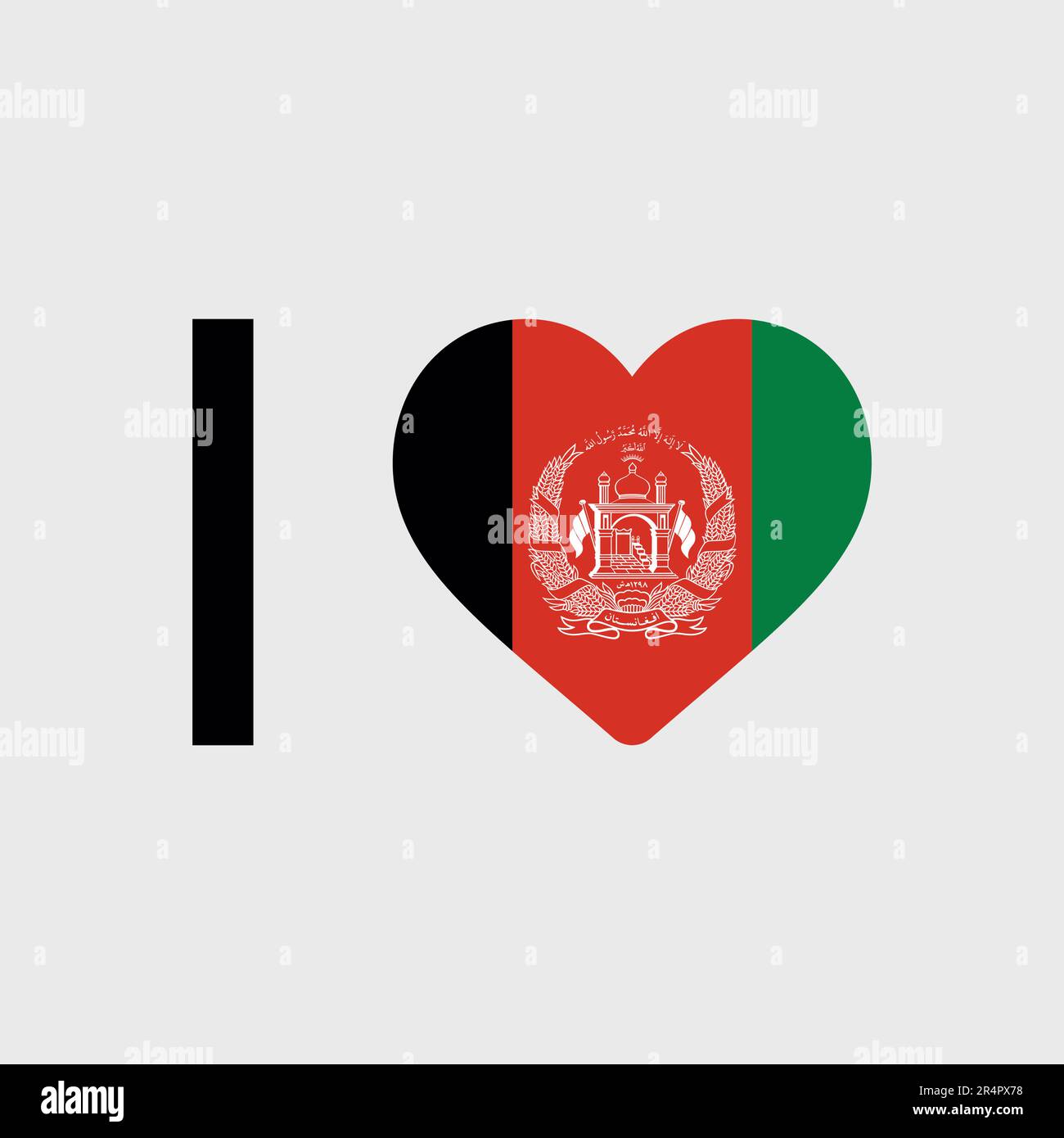 I love Afghanistan country flag vector icon illustration Stock Vector ...
