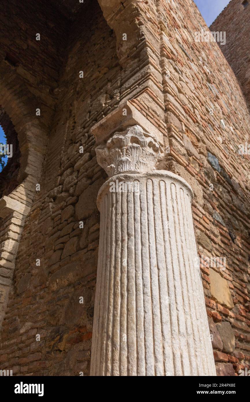Fragment of ancient column. Ruin Stock Photo - Alamy