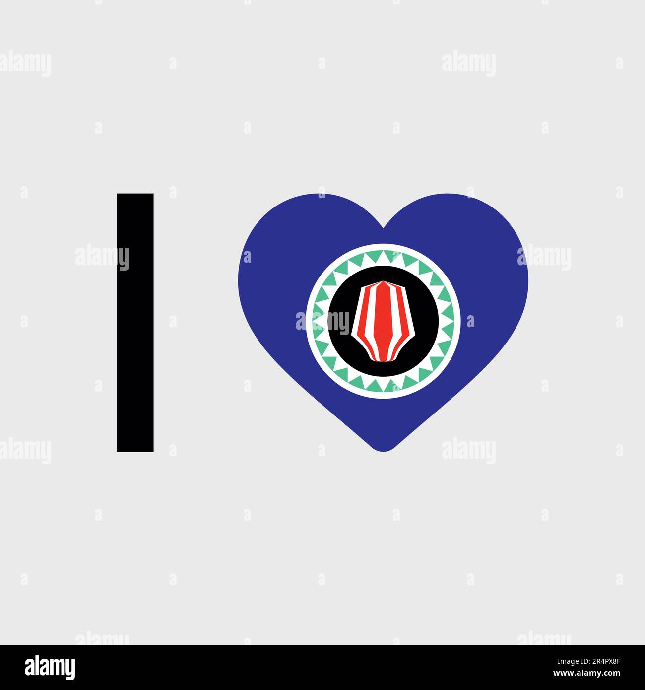 I love Autonomous Region of Bougainville country flag vector icon ...