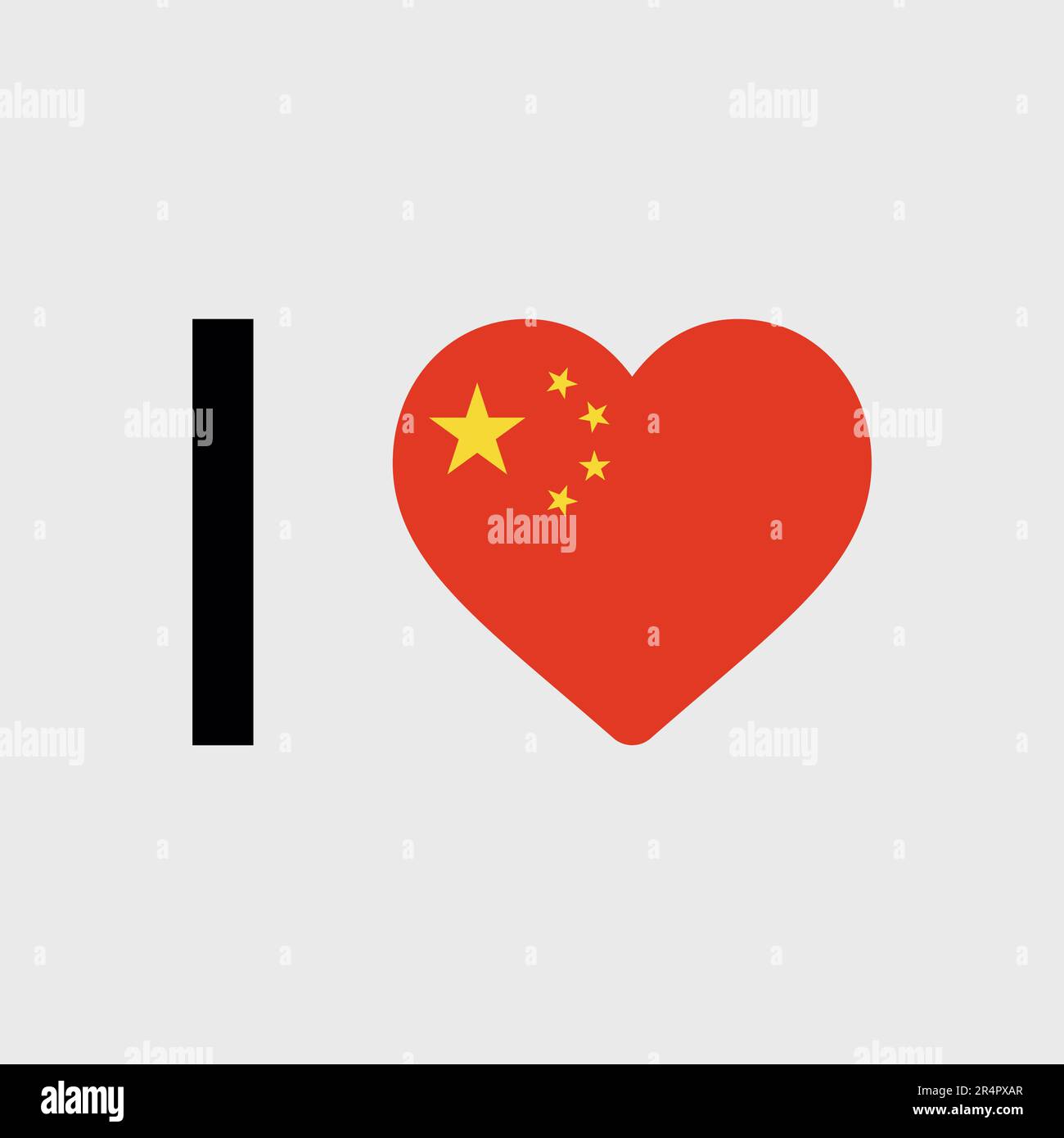 I love China country flag vector icon illustration Stock Vector Image ...