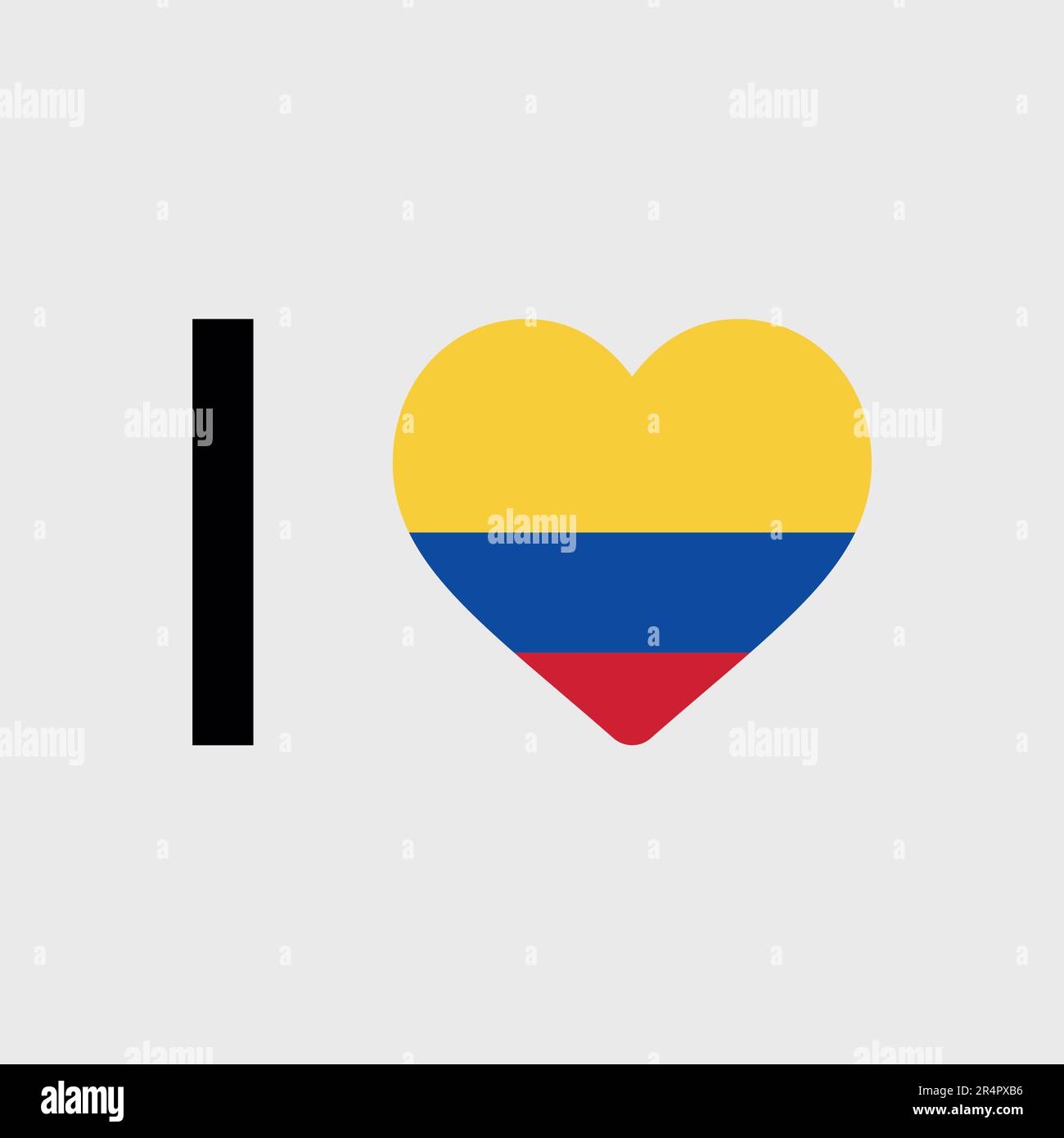 I love Colombia country flag vector icon illustration Stock Vector ...