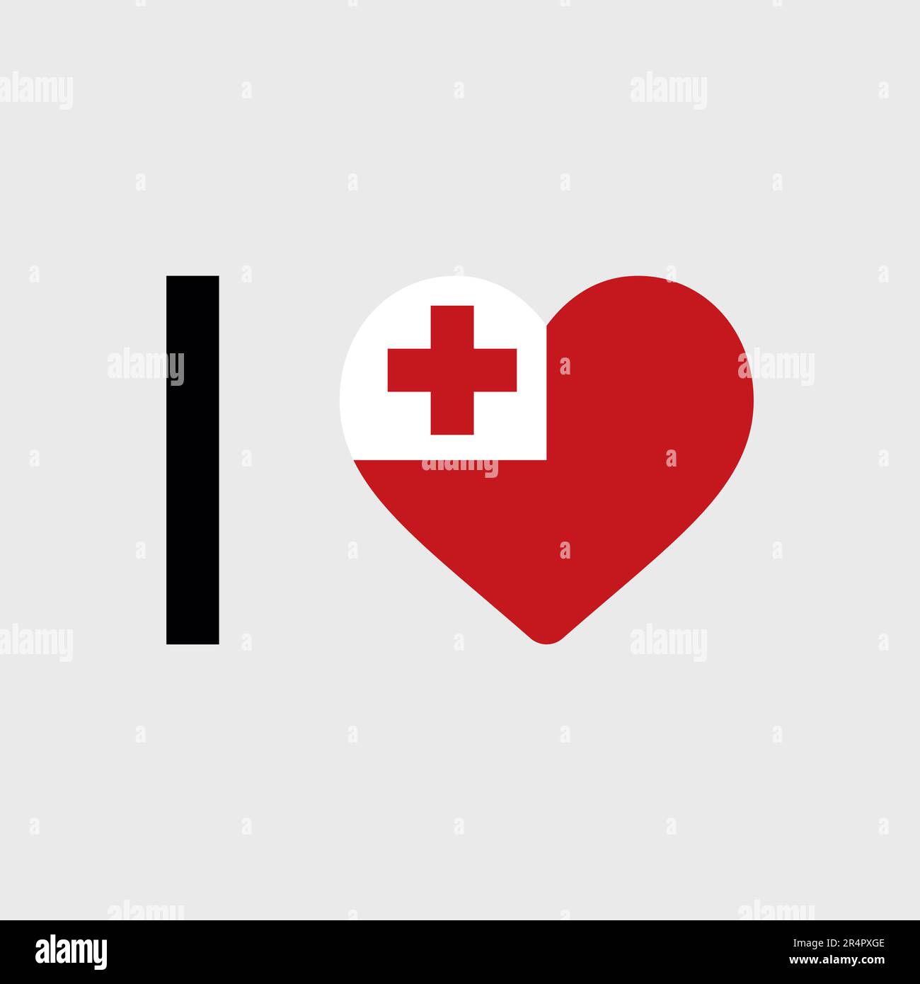 I love Tonga country flag vector icon illustration Stock Vector Image ...