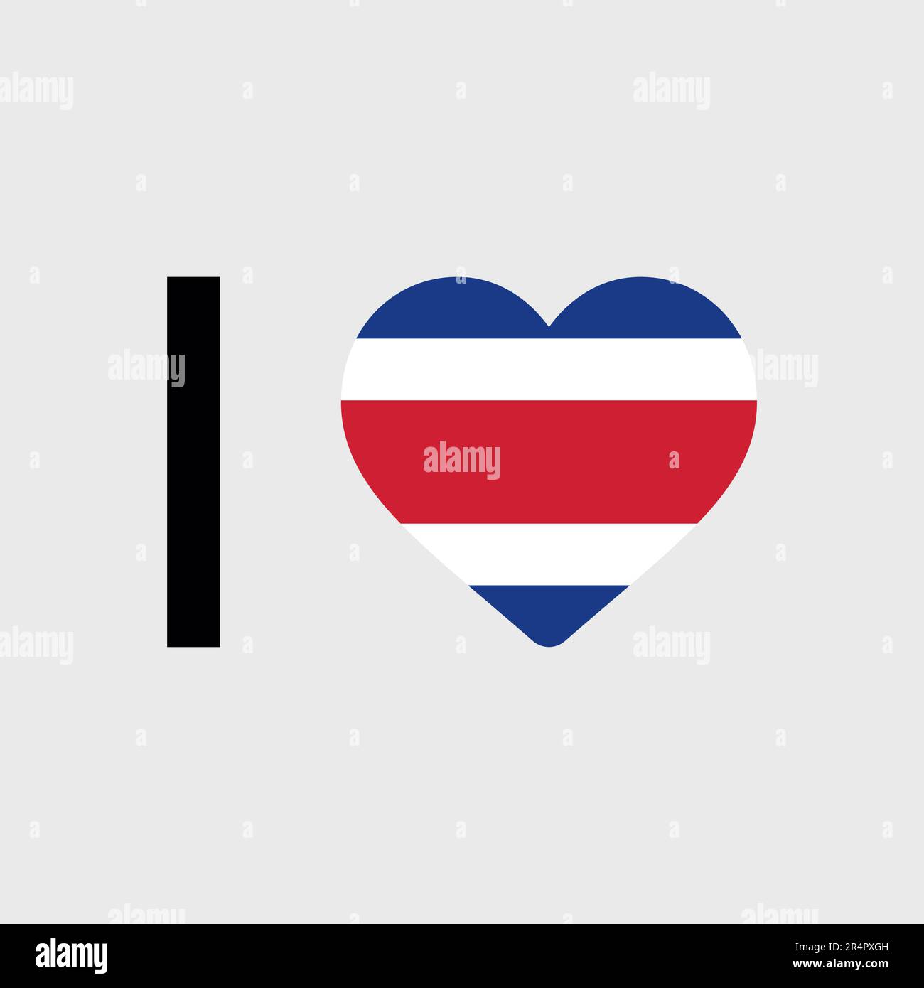 I love Costa Rica country flag vector icon illustration Stock Vector ...