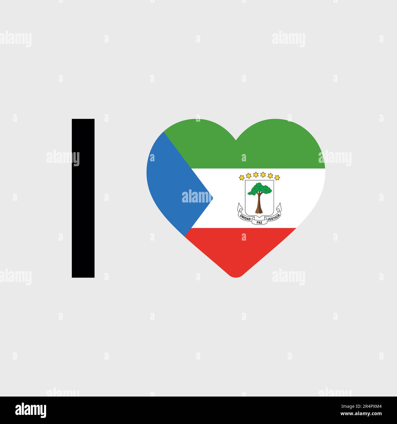 I love Equatorial Guinea country flag vector icon illustration Stock ...