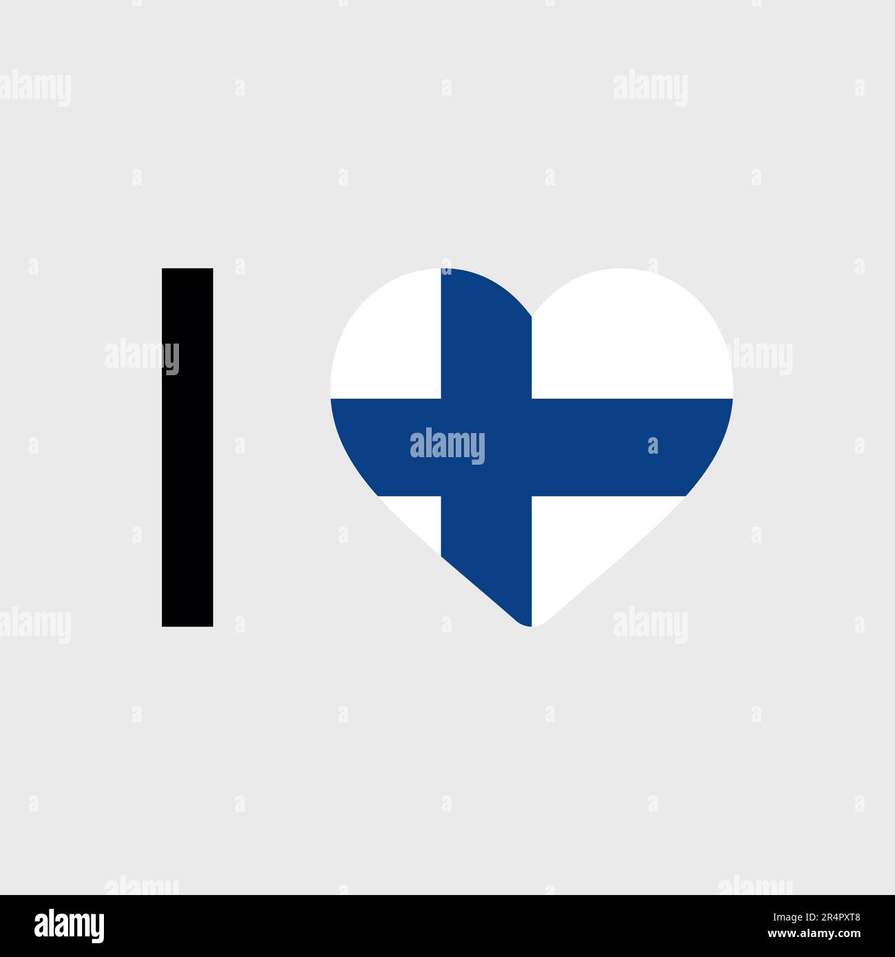 I love Finland country flag vector icon illustration Stock Vector Image ...