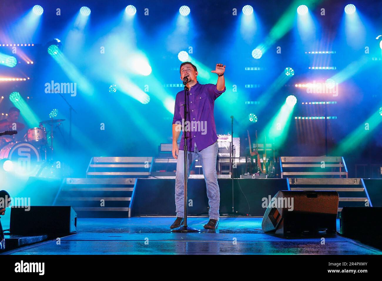 Denham Springs, LA, USA. 28th May, 2023. Scotty McCreery performs for ...