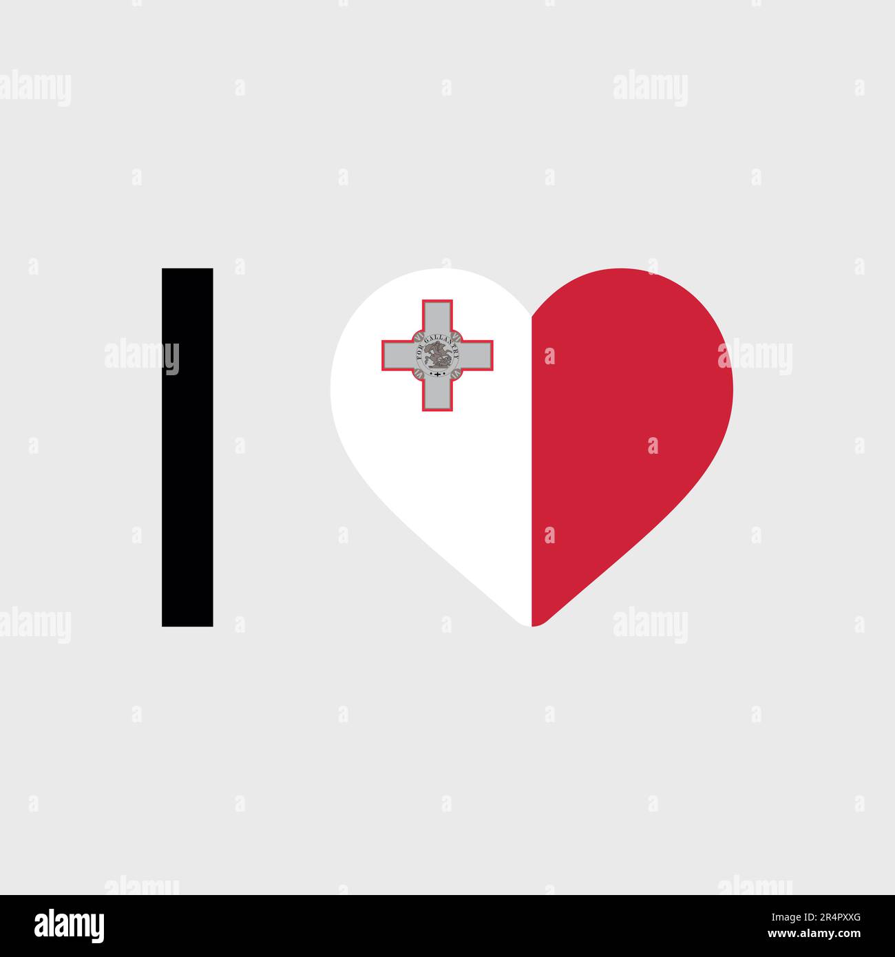 I love Malta country flag vector icon illustration Stock Vector Image ...