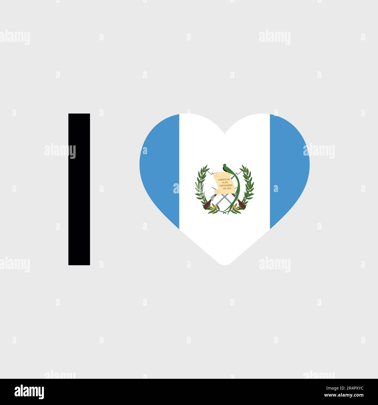 I love Guatemala country flag vector icon illustration Stock Vector ...