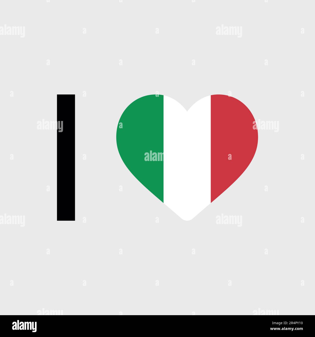 I love Italy country flag vector icon illustration Stock Vector Image ...