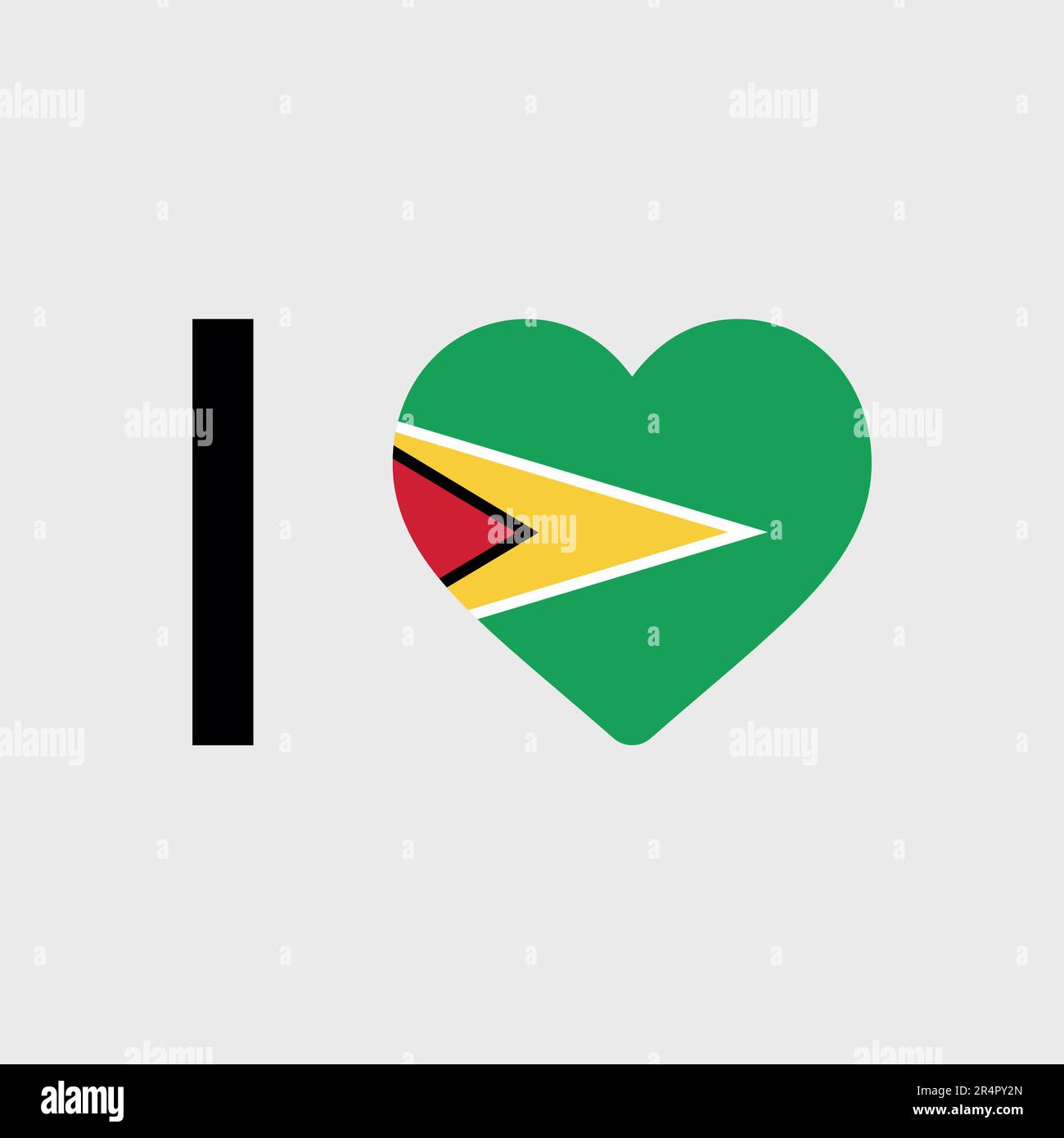 I love Guyana country flag vector icon illustration Stock Vector Image & Art - Alamy