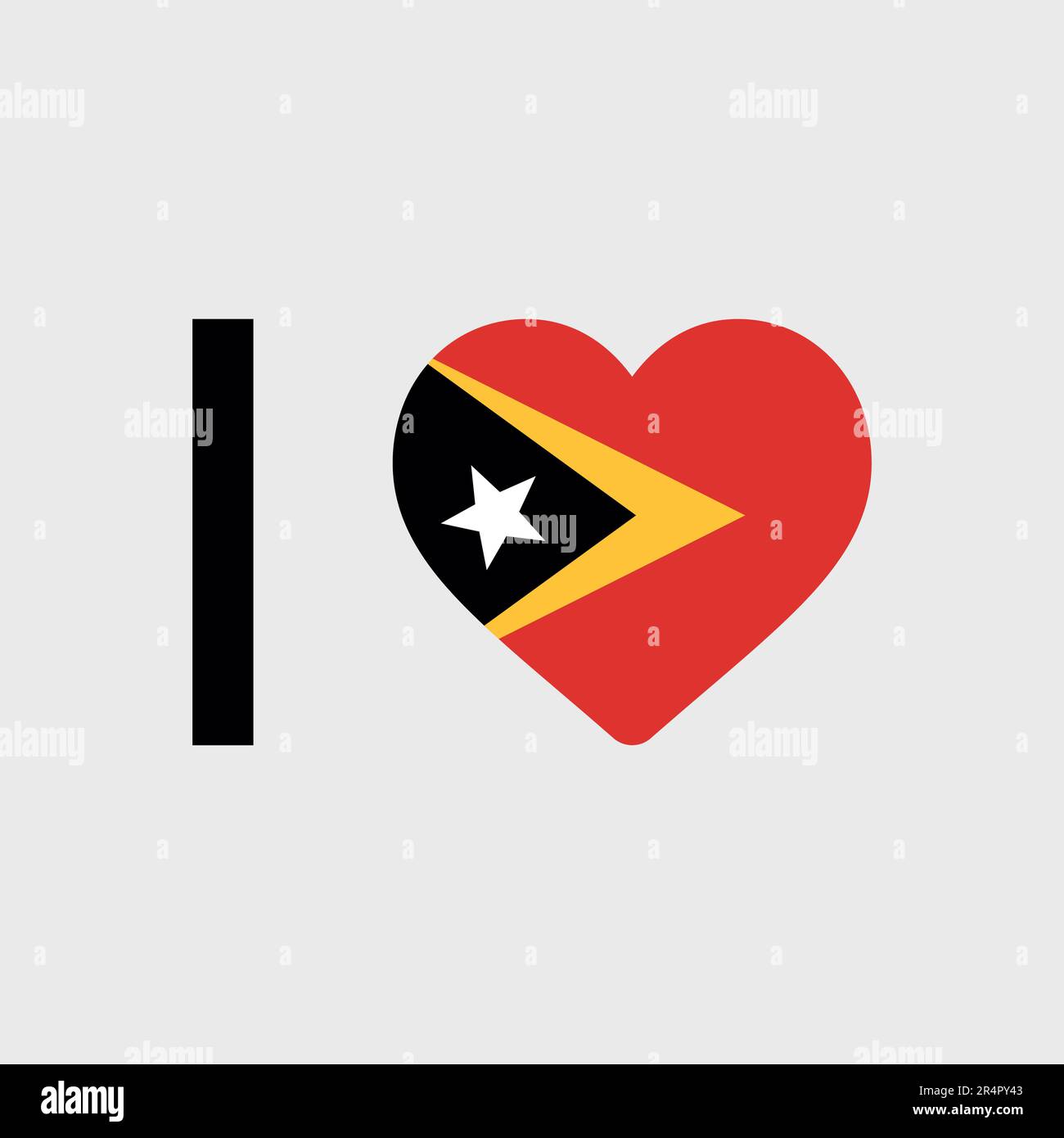 I love Timor Leste country flag vector icon illustration Stock Vector ...