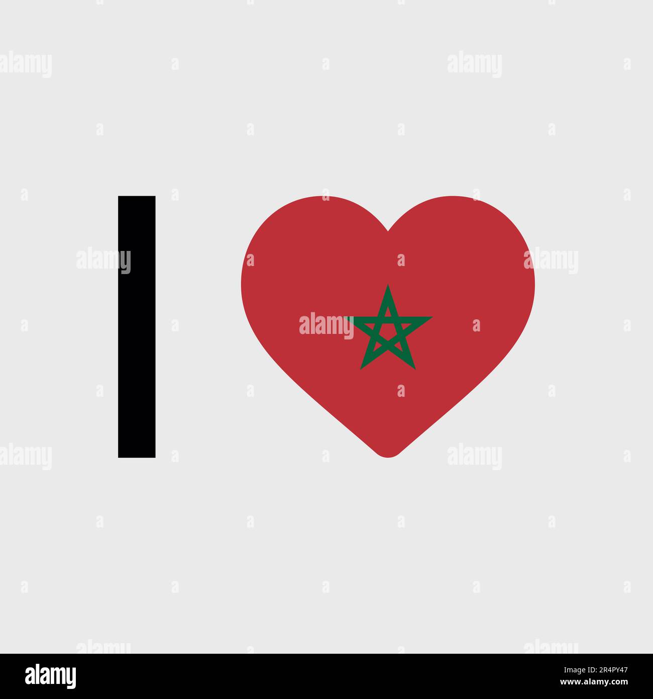 I love Morocco country flag vector icon illustration Stock Vector Image ...