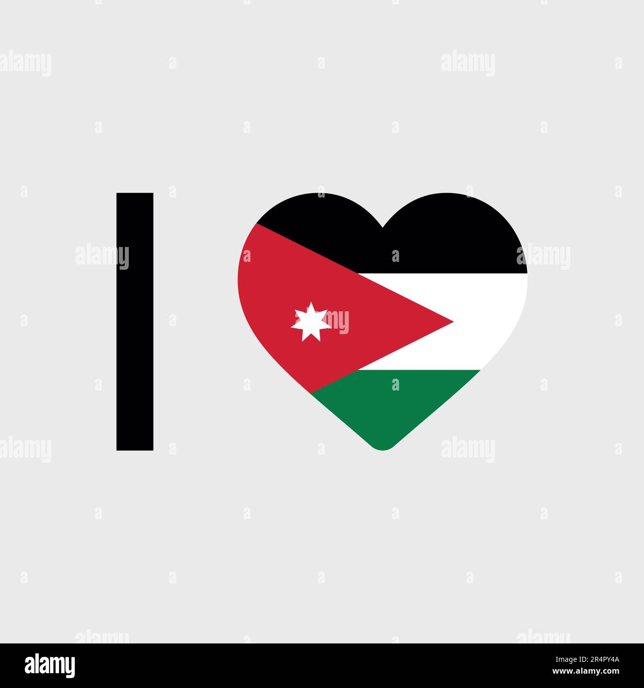 I love Jordan country flag vector icon illustration Stock Vector Image ...