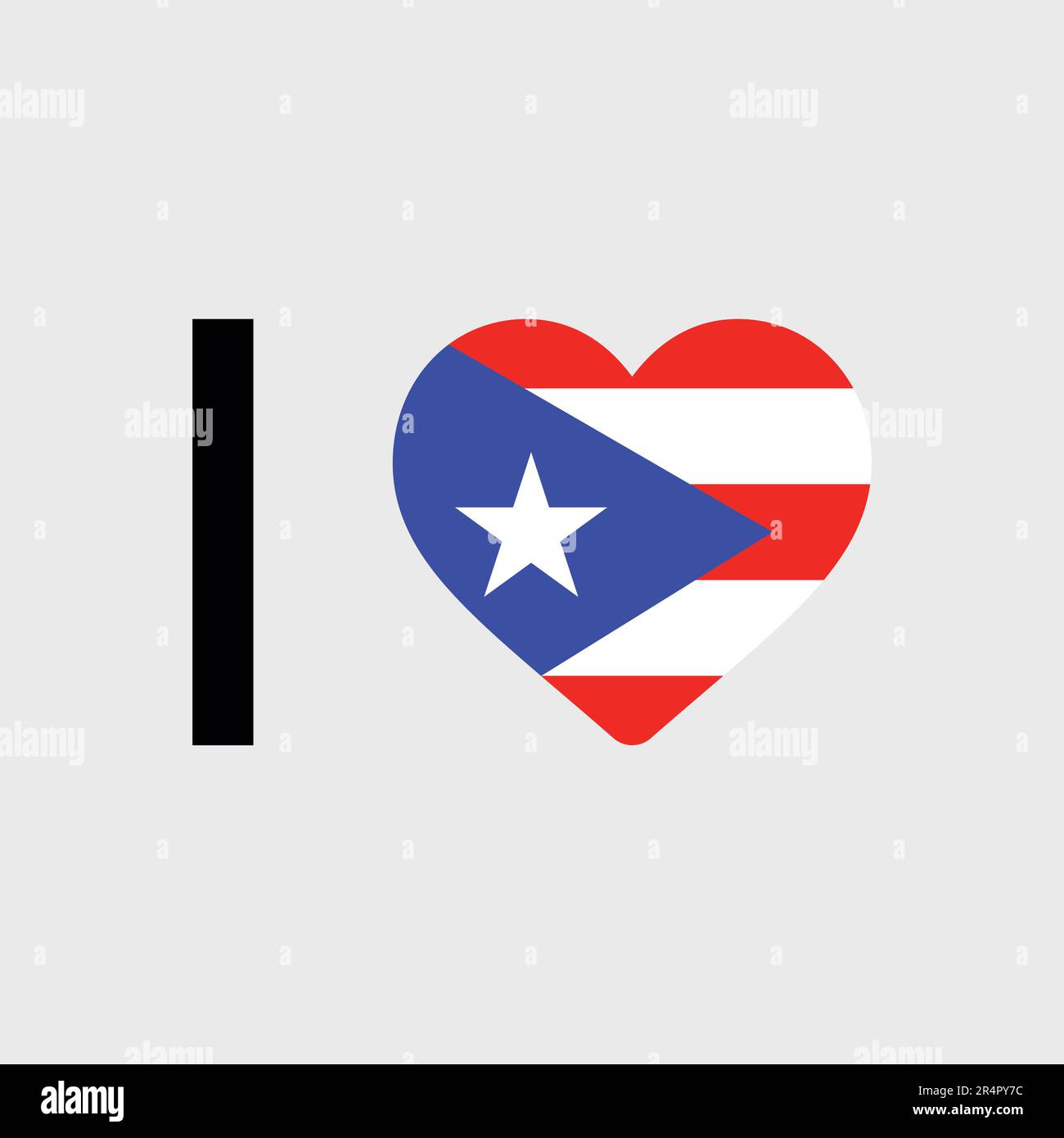 I love Puerto Rico country flag vector icon illustration Stock Vector Image & Art - Alamy