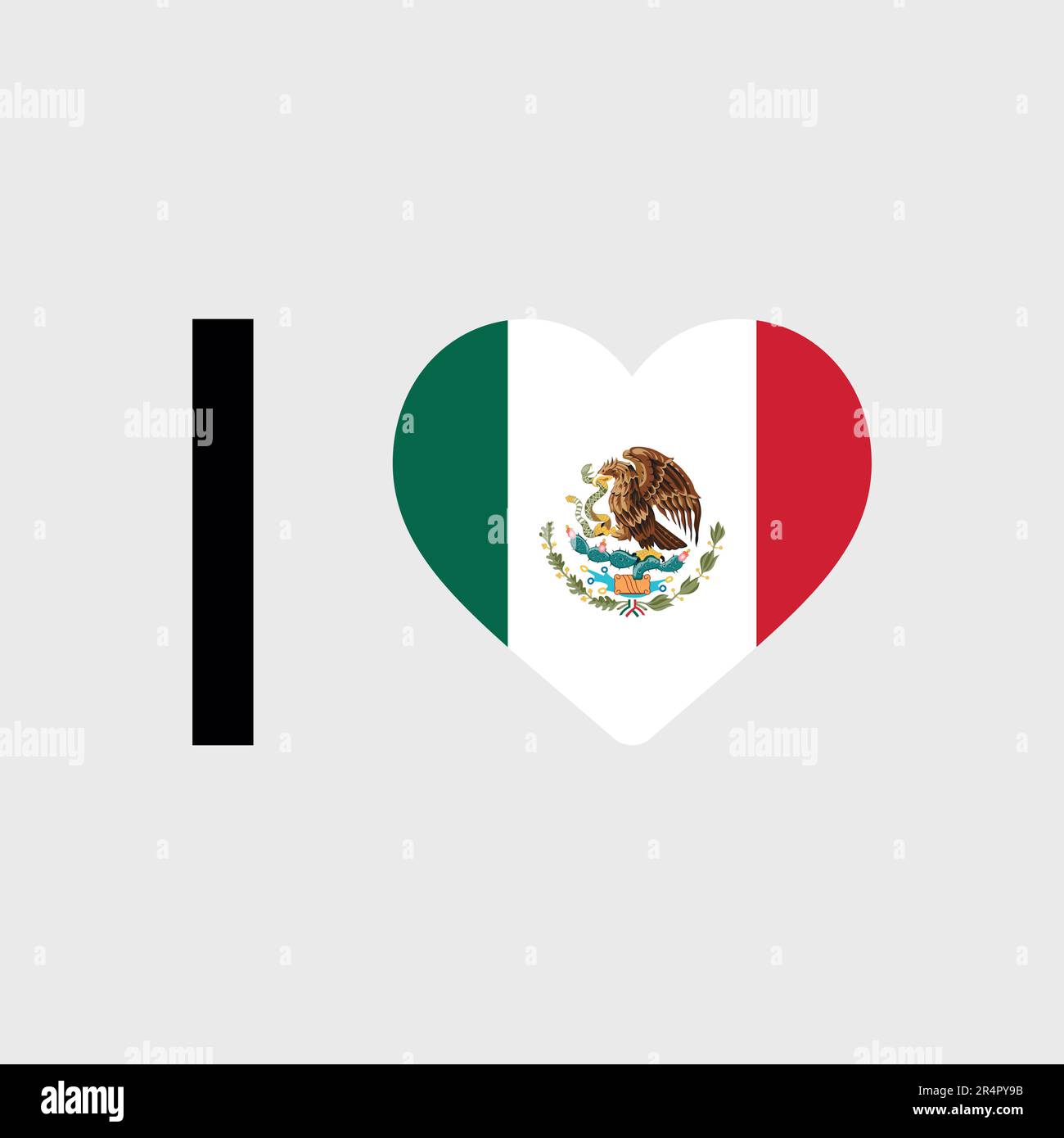 I love Mexico country flag vector icon illustration Stock Vector Image ...