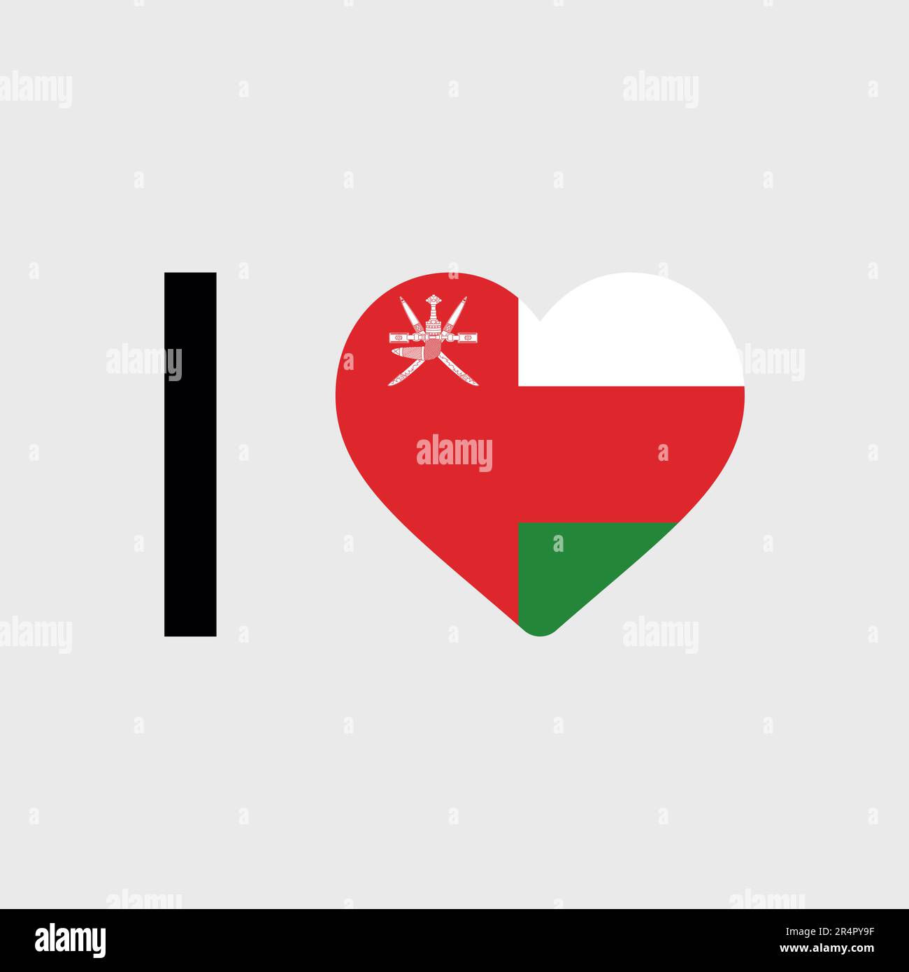 I love Oman country flag vector icon illustration Stock Vector Image ...