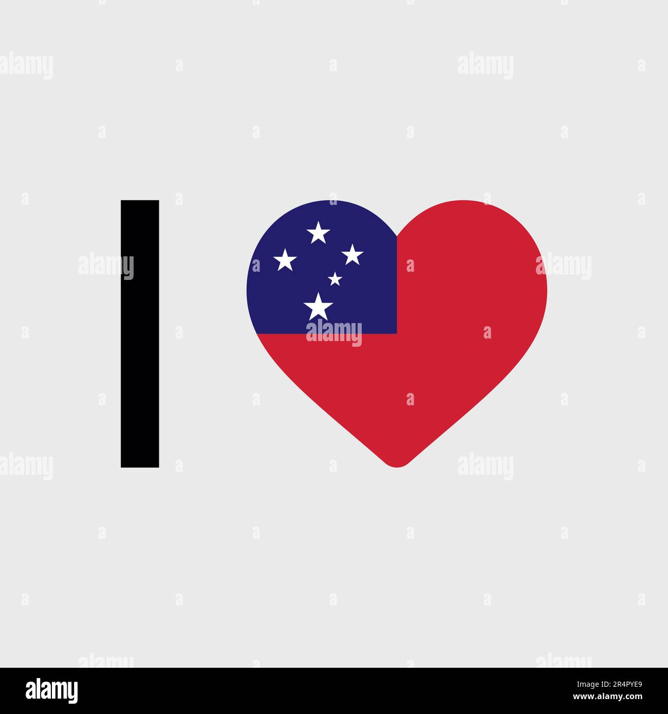 I love Samoa country flag vector icon illustration Stock Vector Image ...