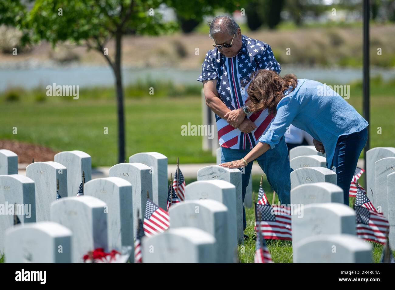 Dixon, CA, USA. 29th May, 2023. U.S. Air Force veteran Jaime Lim and ...