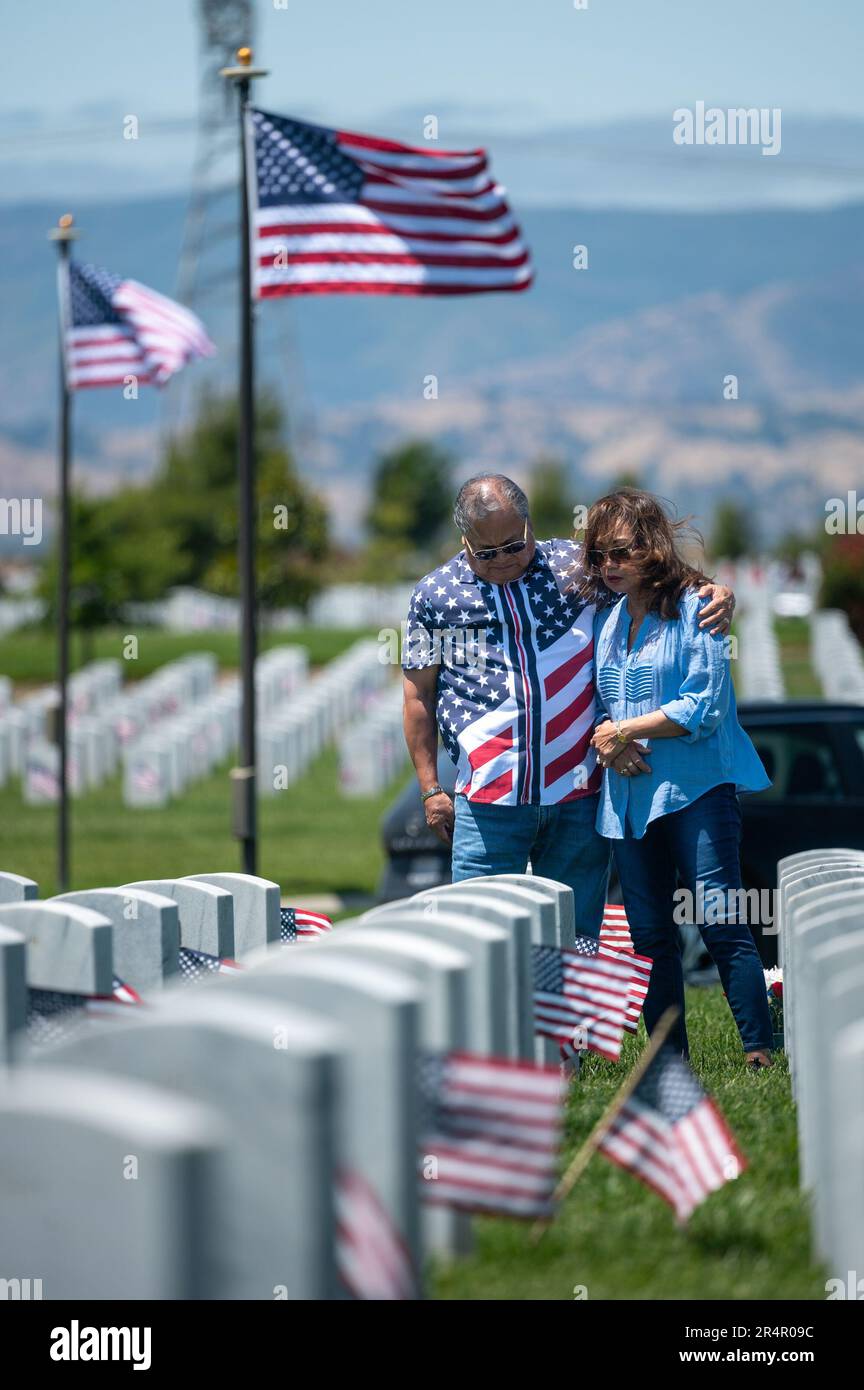 Dixon, CA, USA. 29th May, 2023. U.S. Air Force veteran Jaime Lim and ...