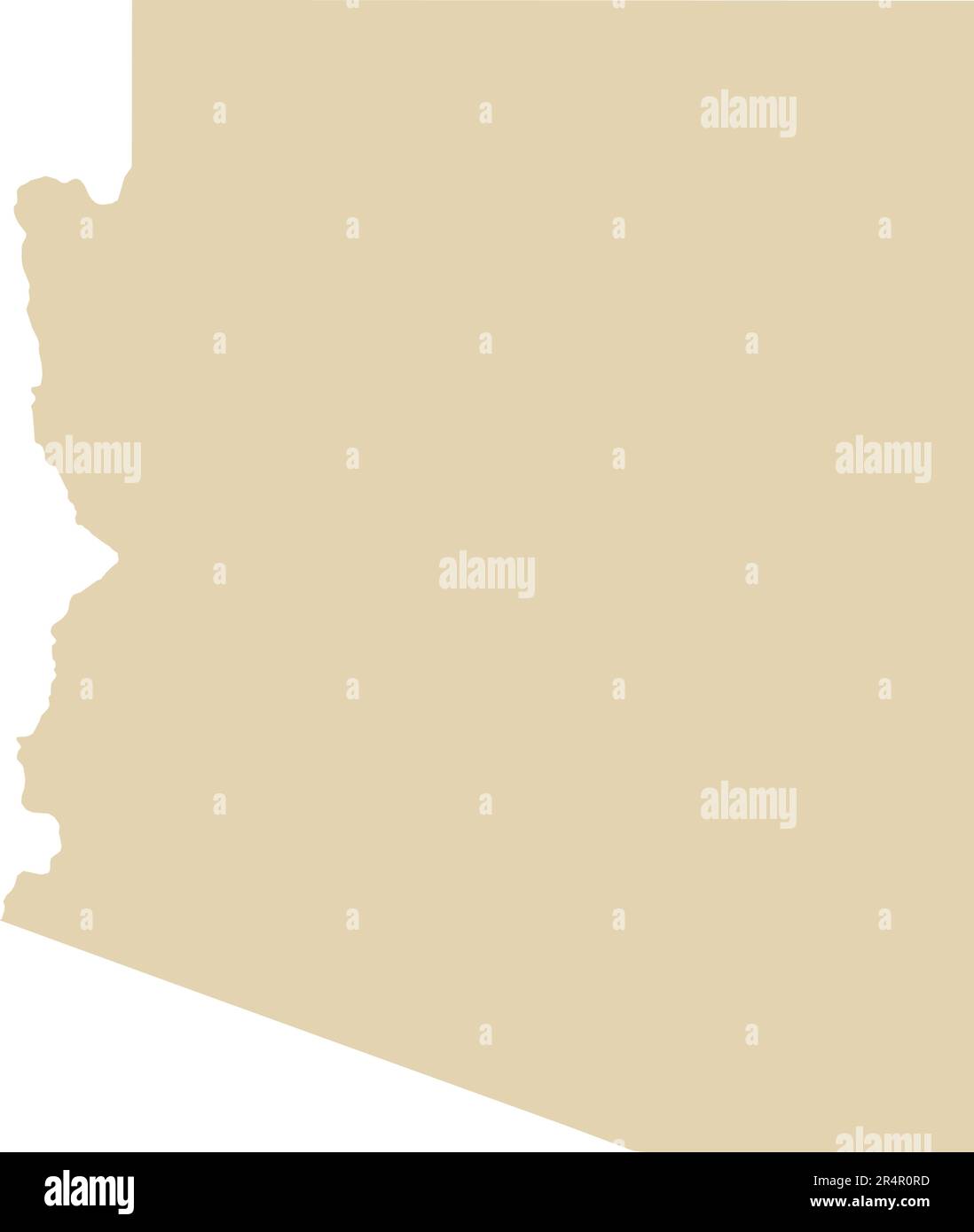 BEIGE CMYK color map of ARIZONA, USA Stock Vector Image & Art - Alamy