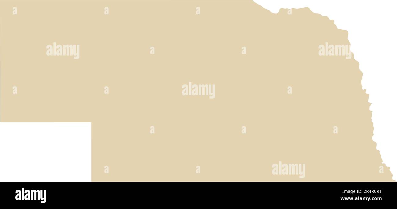 BEIGE CMYK color map of NEBRASKA, USA Stock Vector Image & Art - Alamy
