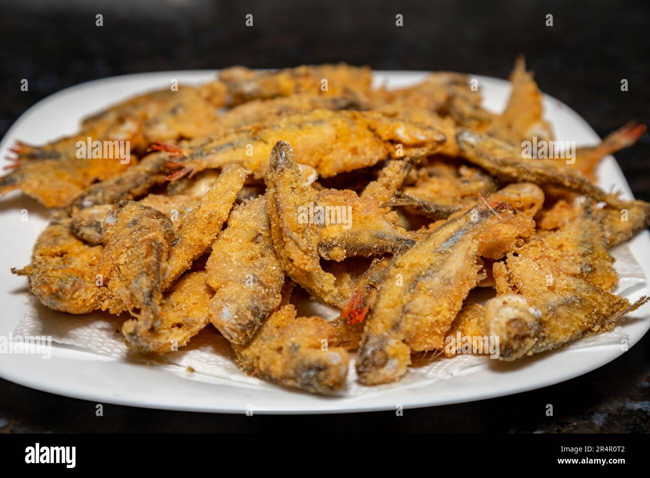 Fried Lambari do Rabo Vermelho (Astyanax bimaculatus) typical Brazilian ...