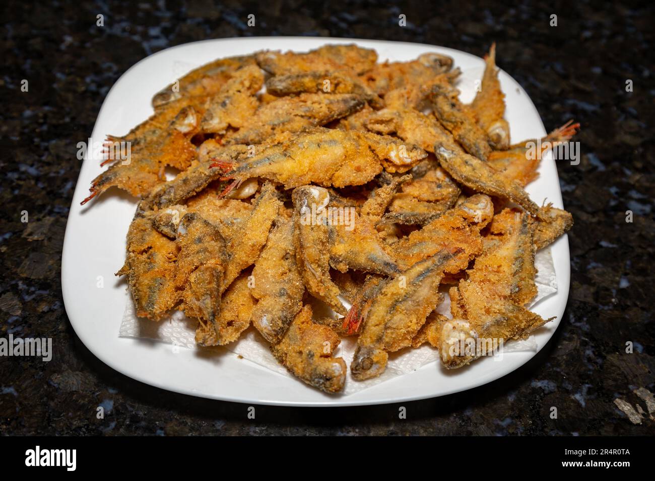 Fried Lambari do Rabo Vermelho (Astyanax bimaculatus) typical Brazilian freshwater fish Stock ...