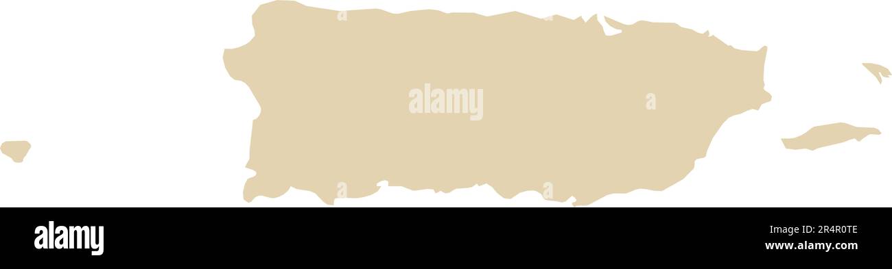 BEIGE CMYK color map of PUERTO RICO, USA Stock Vector Image & Art - Alamy