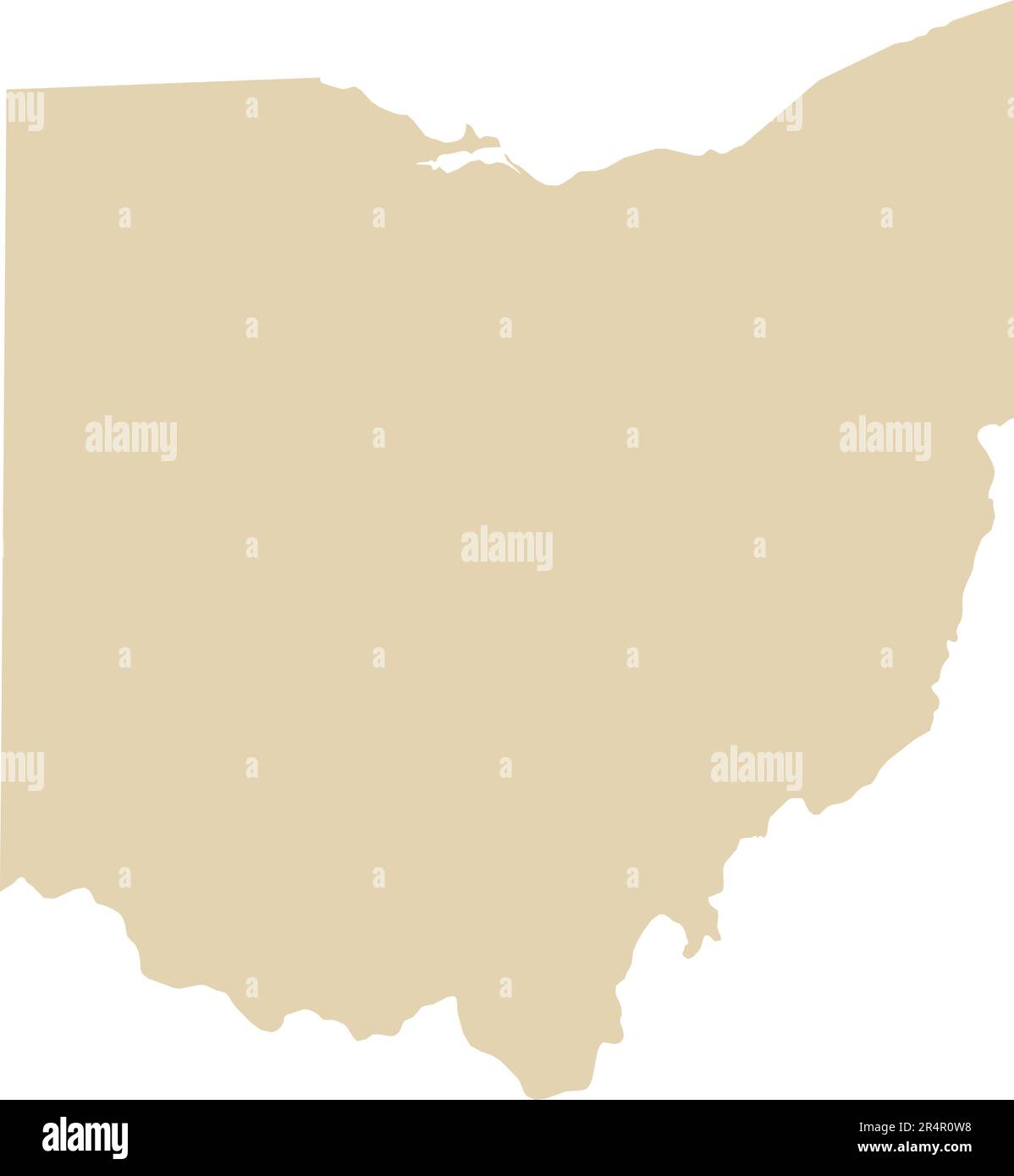 BEIGE CMYK color map of OHIO, USA Stock Vector Image & Art - Alamy