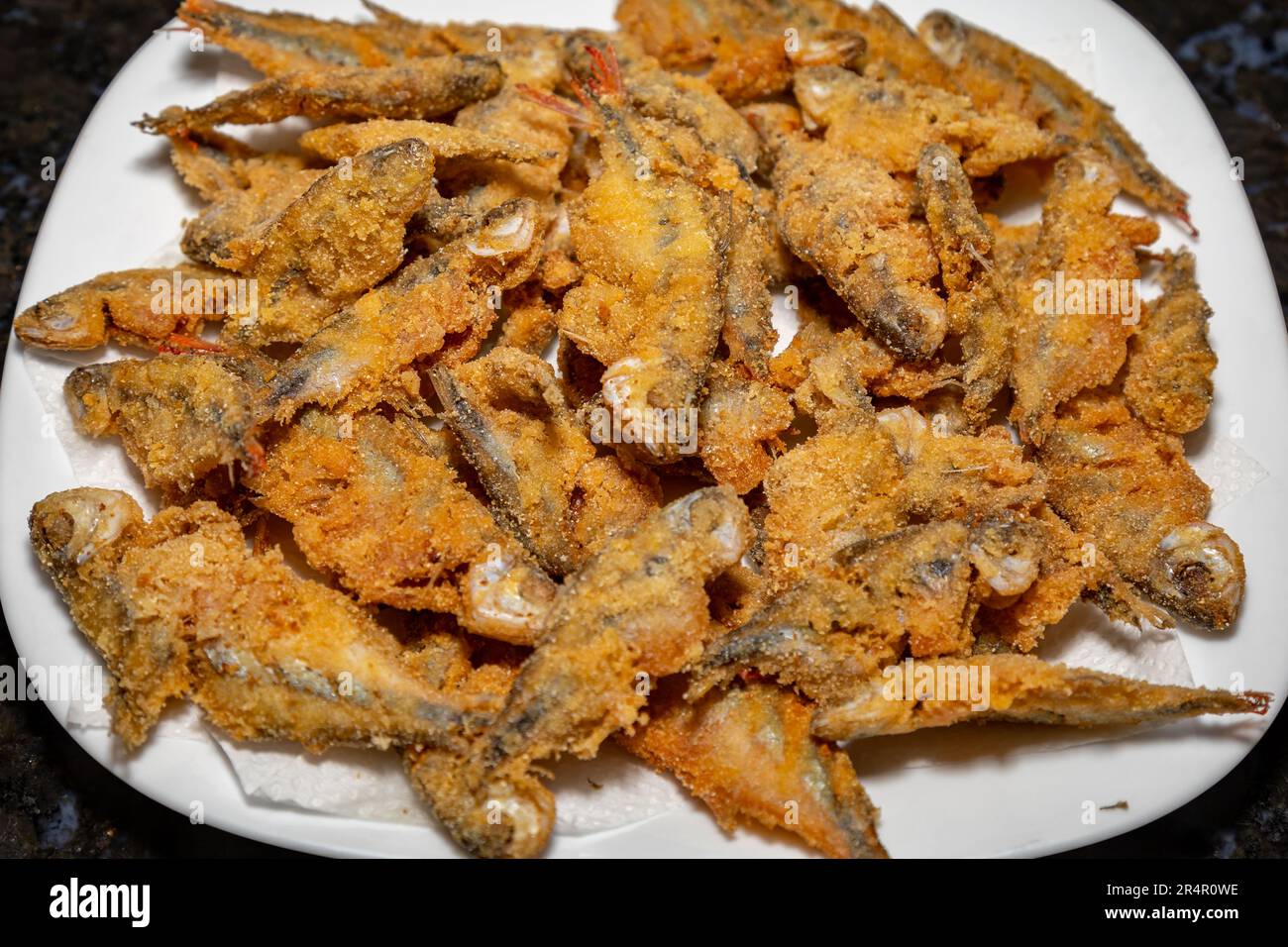 Fried Lambari do Rabo Vermelho (Astyanax bimaculatus) typical Brazilian ...