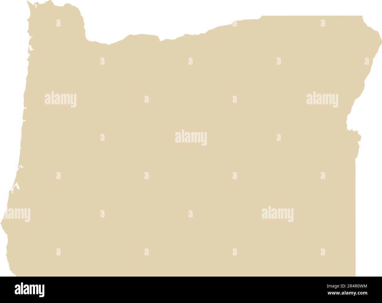 BEIGE CMYK color map of OREGON, USA Stock Vector Image & Art - Alamy