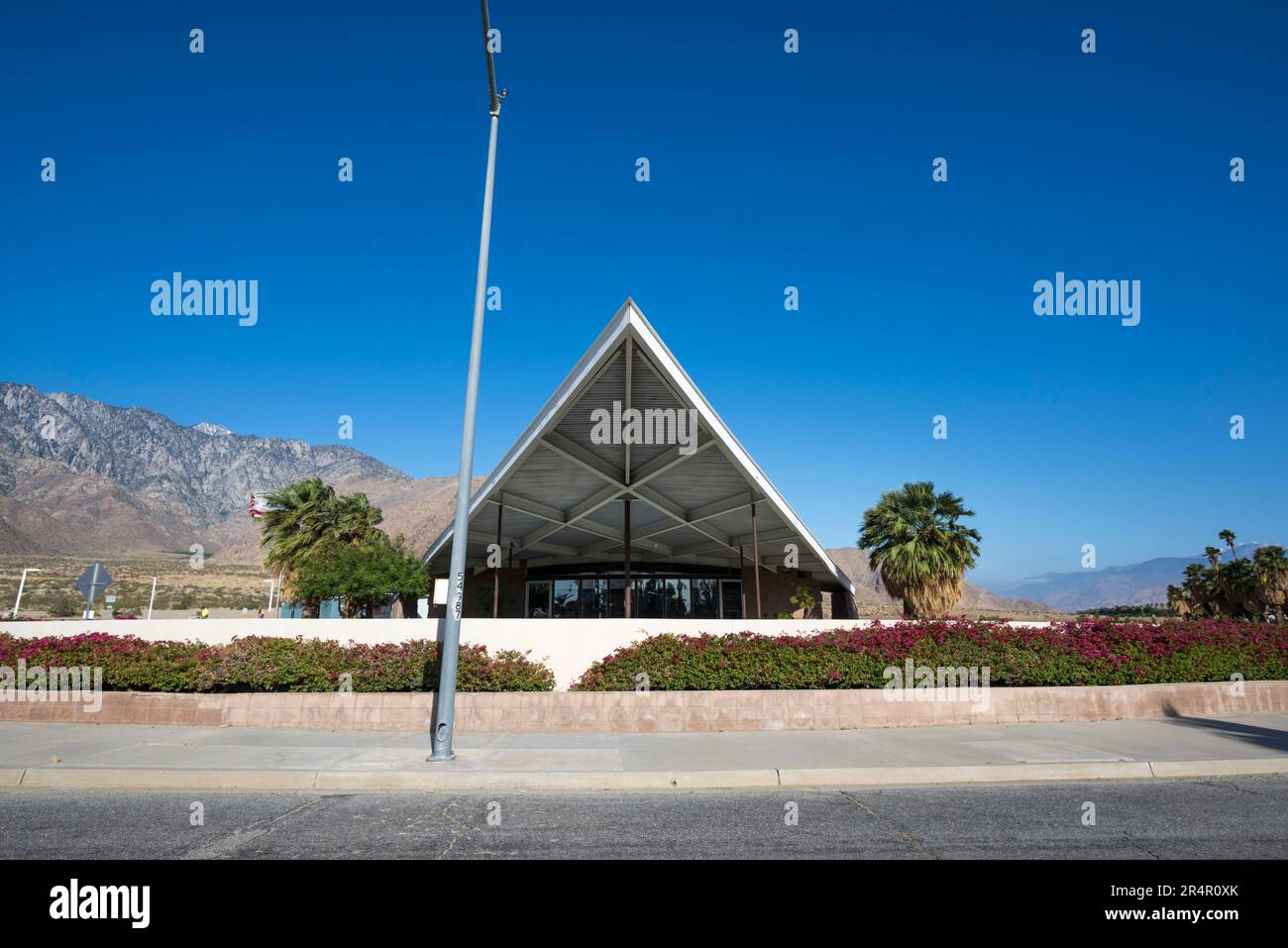 The Palm Springs Visitor Center. Palm Springs, California, USA Stock ...
