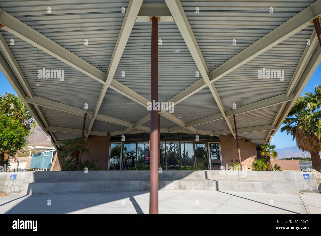 The Palm Springs Visitor Center. Palm Springs, California, USA Stock ...