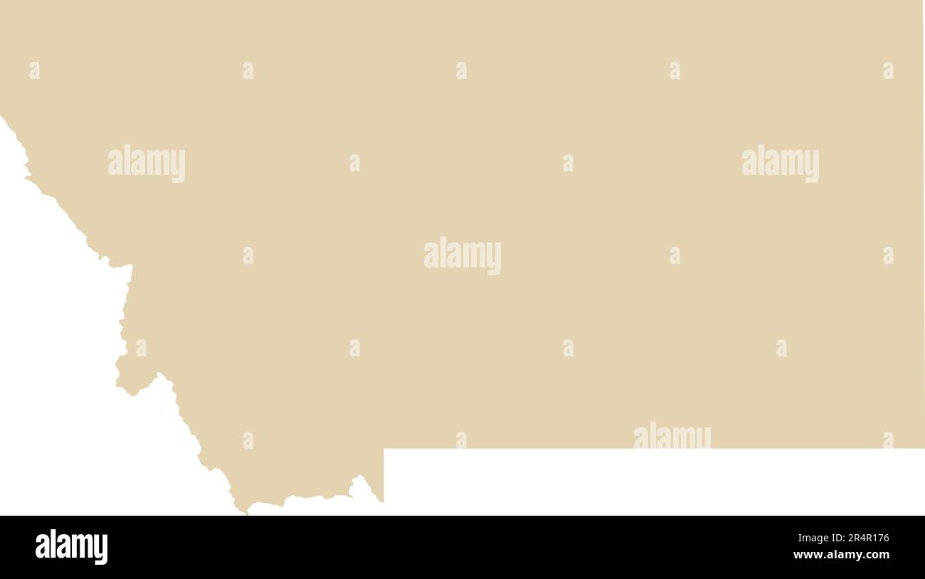 BEIGE CMYK color map of MONTANA, USA Stock Vector Image & Art - Alamy