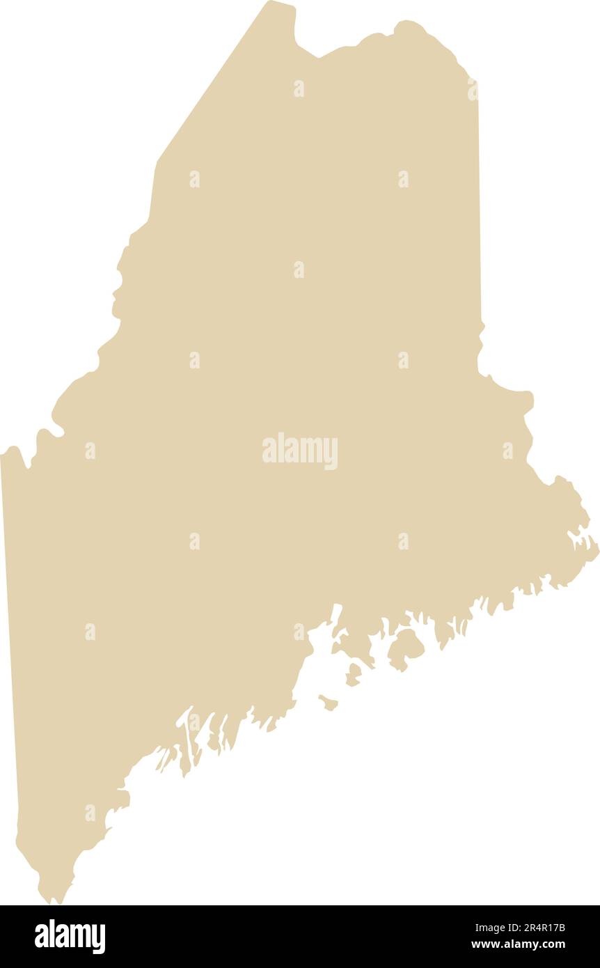BEIGE CMYK color map of MAINE, USA Stock Vector Image & Art - Alamy