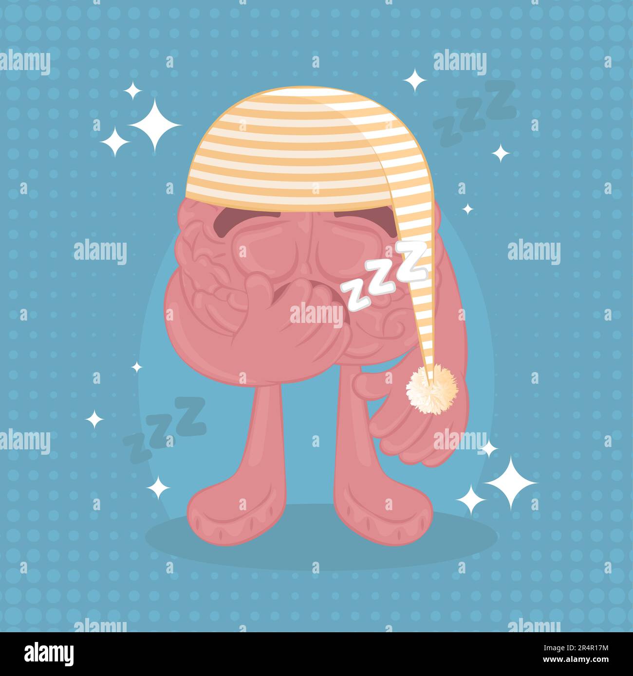 Tired Cartoon Character