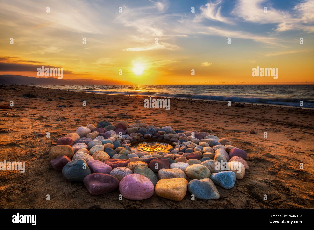 Sacred Ritual Stones For Spiritual Ceremony Are Are Arranged In A ...