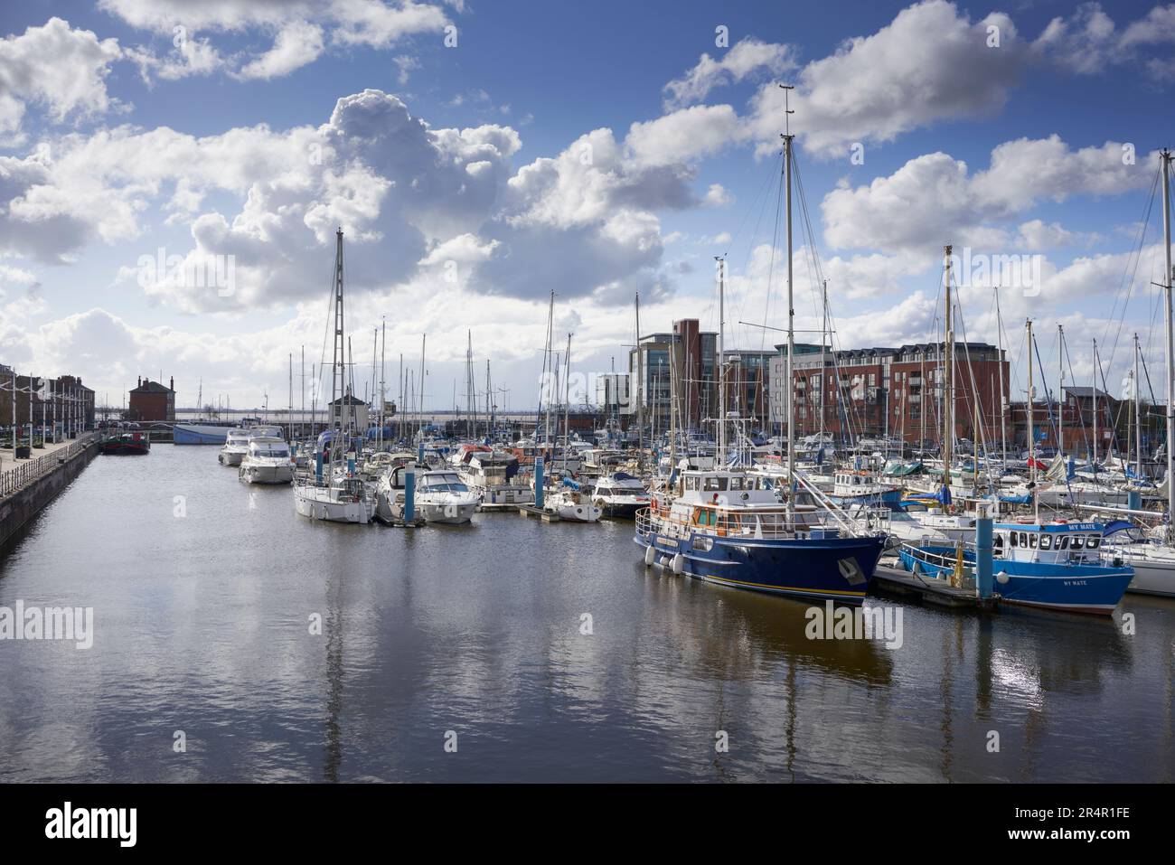 Hull Marina, in Hull, alson known as Kngston upon Hull, Yorkshire, UK ...