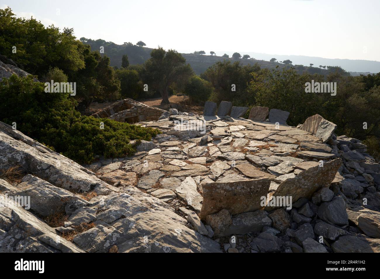 An old threshing circle, Ikaria, Greece Stock Photo - Alamy