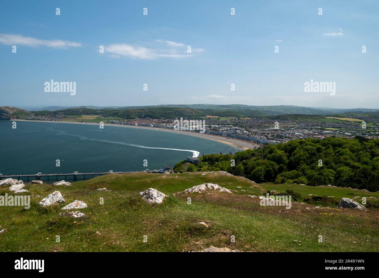Llandudno Beach and City - View from the Great Orme, Conwy County, North Wales Stock Photo - Alamy