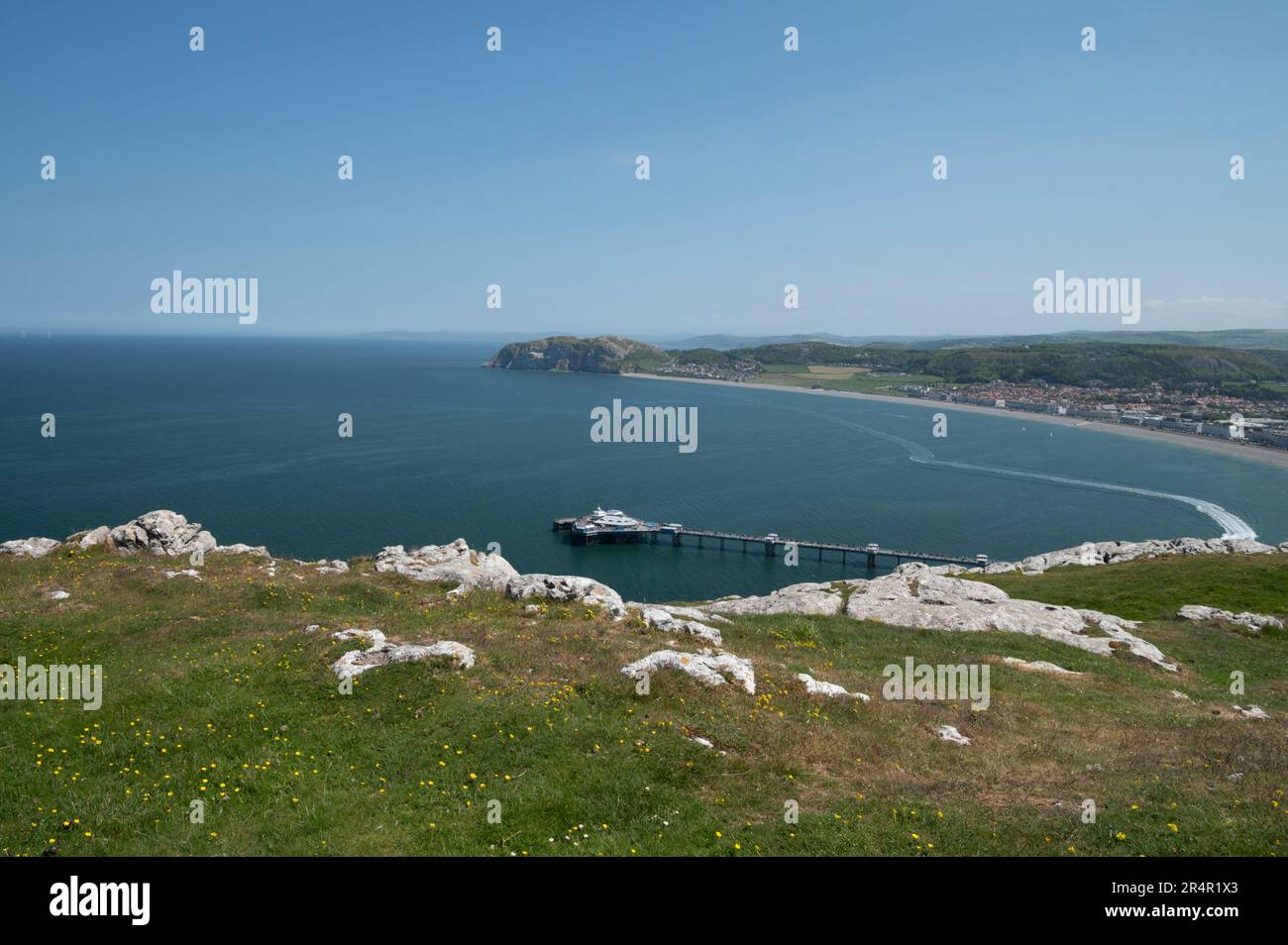 Llandudno Beach and City - View from the Great Orme, Conwy County ...