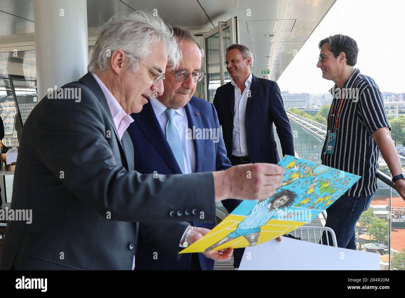 Paris, France. 29th May, 2023. Christophe Penot, Francois Hollande ...