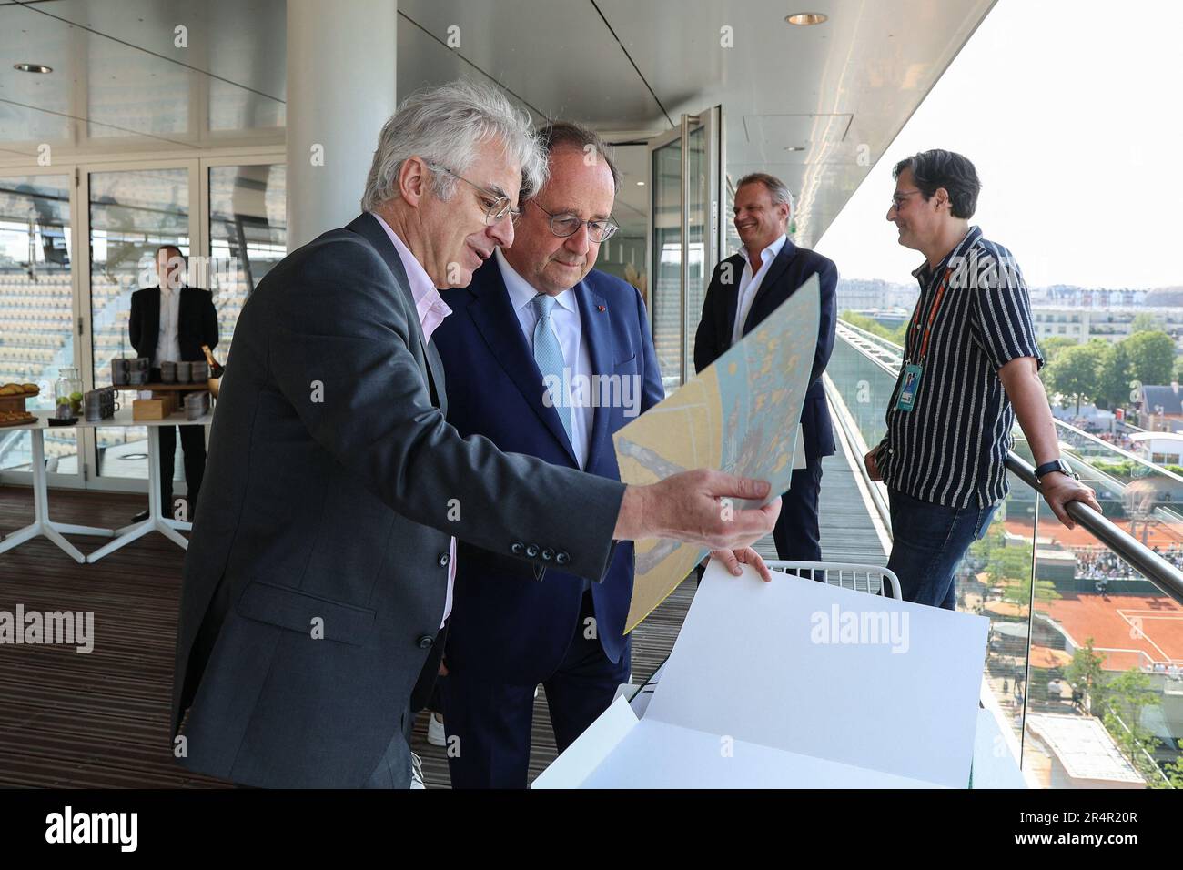 Paris, France. 29th May, 2023. Christophe Penot, Francois Hollande ...