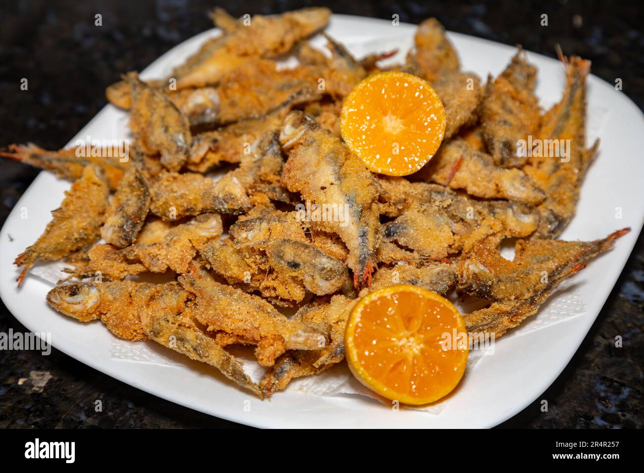 Fried Lambari do Rabo Vermelho (Astyanax bimaculatus) typical Brazilian ...