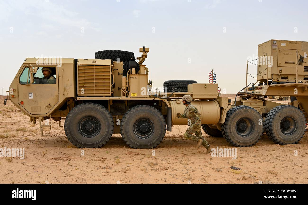 U.S. Army Soldiers from the Charlie Battery, 4-5 Air Defense Artillery ...