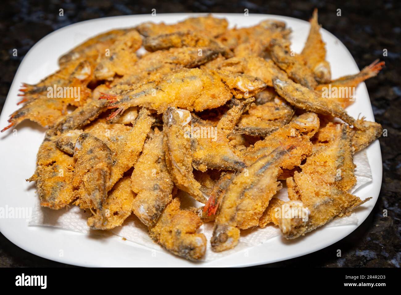 Fried Lambari do Rabo Vermelho (Astyanax bimaculatus) typical Brazilian ...