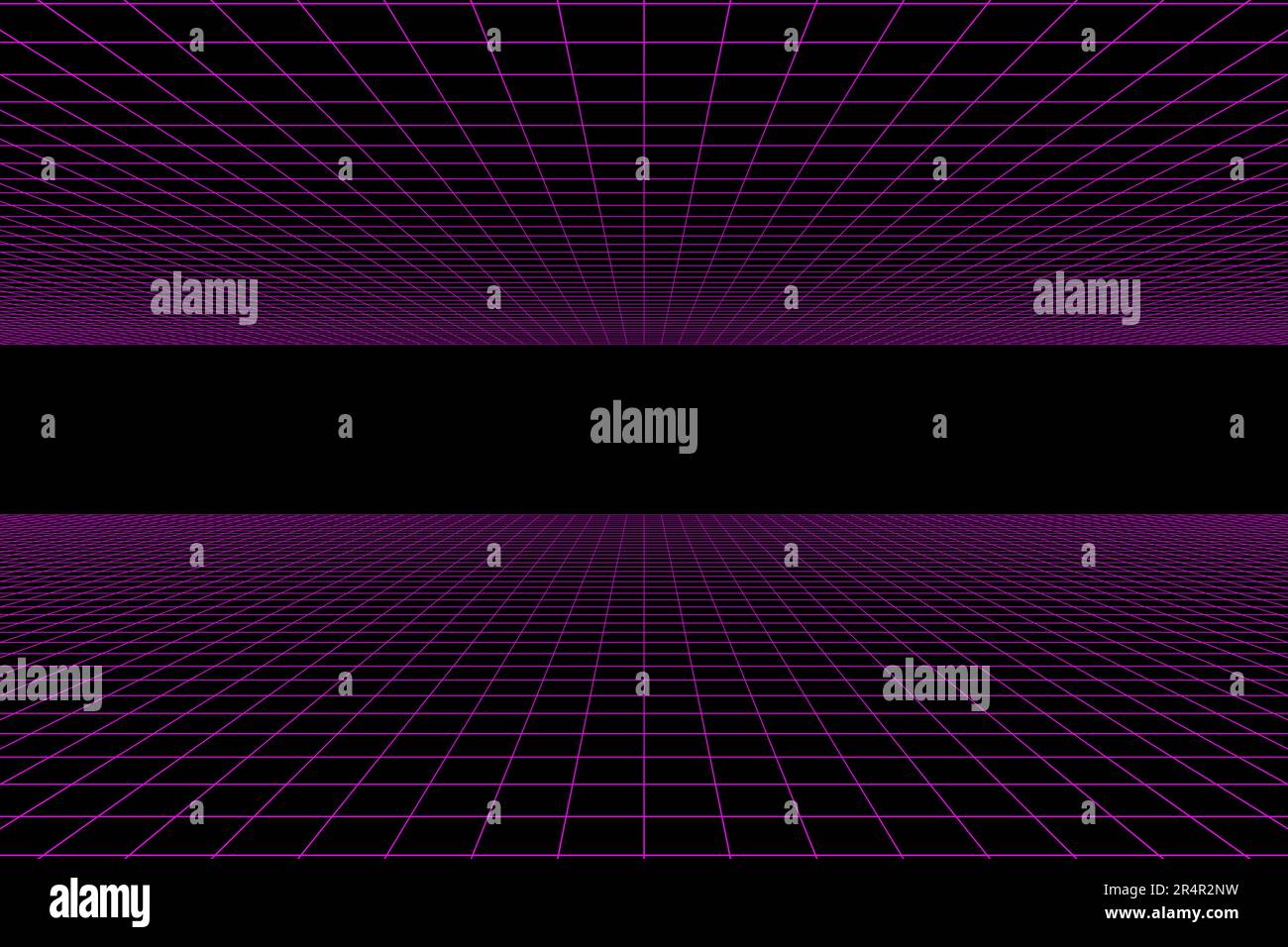 Double 3d purple grid from the 80s Stock Photo - Alamy