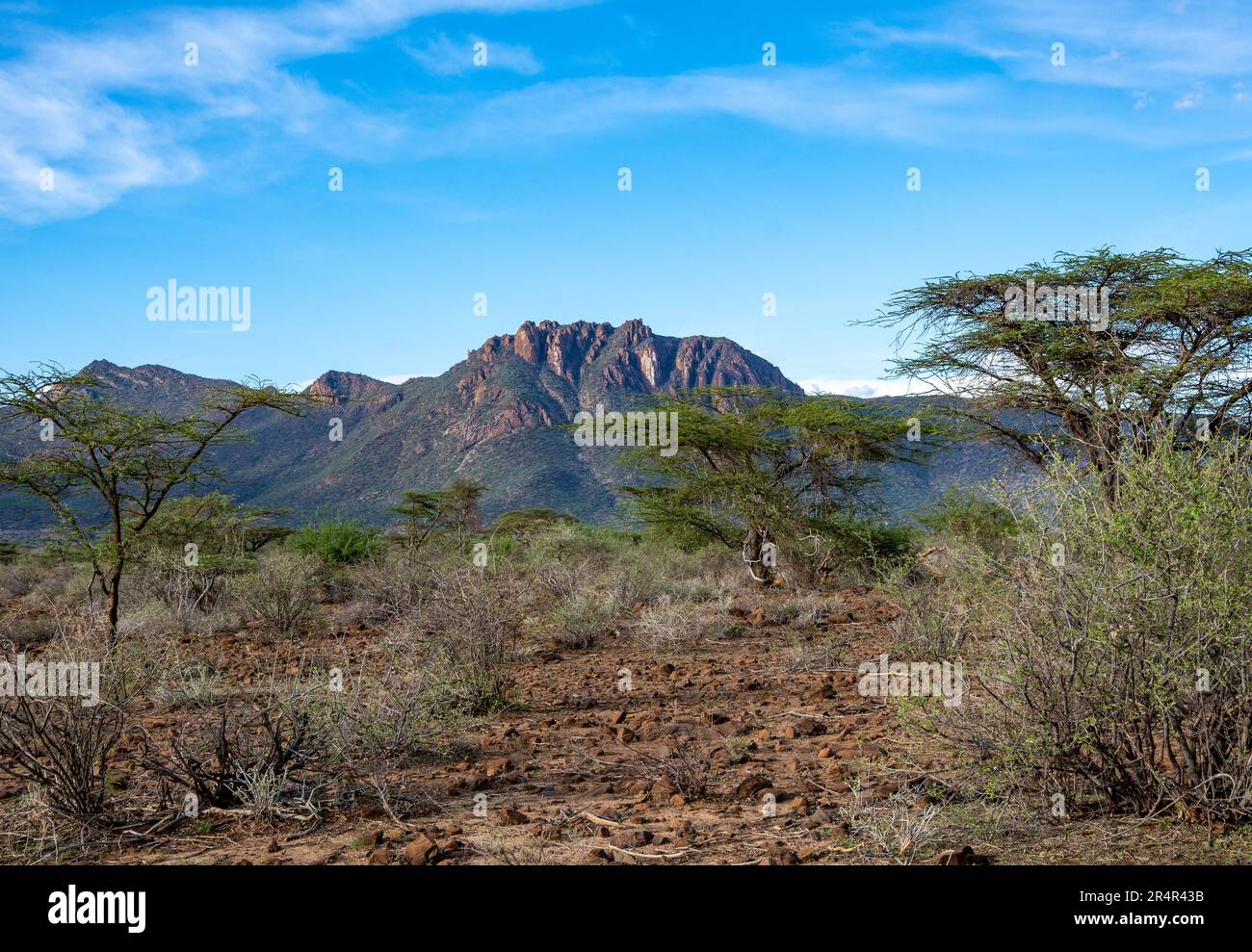 Mountain landscape at the Shaba National Reserve. Kenya, Africa Stock ...