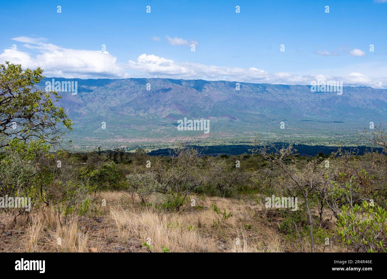 Rock walls on the edge of the East African Rift Valley. Kenya, Africa ...